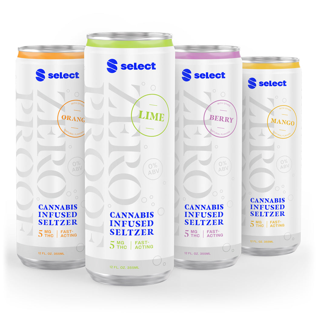 Select Zero Proof Hemp THC Infused Seltzer | THC Hemp Seltzer, Order Online Select Zero Proof Hemp THC Infused Seltzer | THC Hemp Seltzer, Order Online